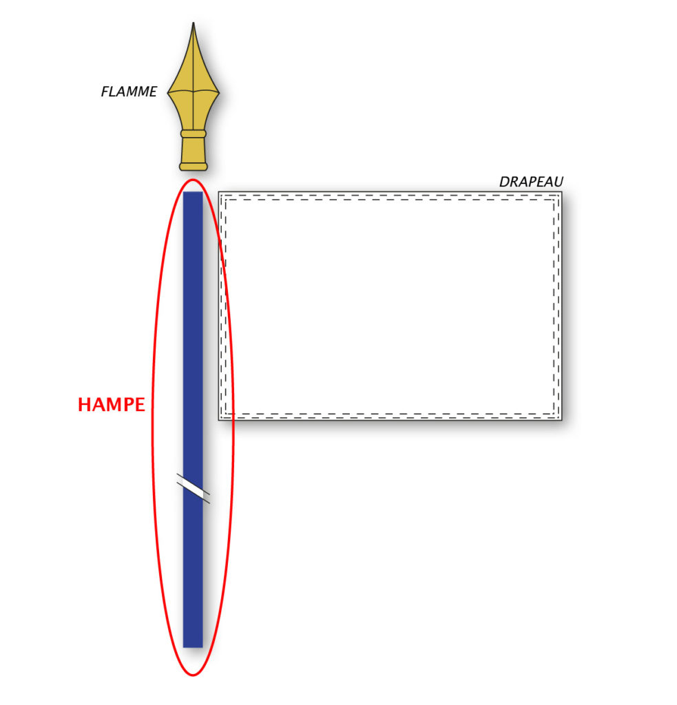 Hampe pour Drapeaux - Loir-illuminations